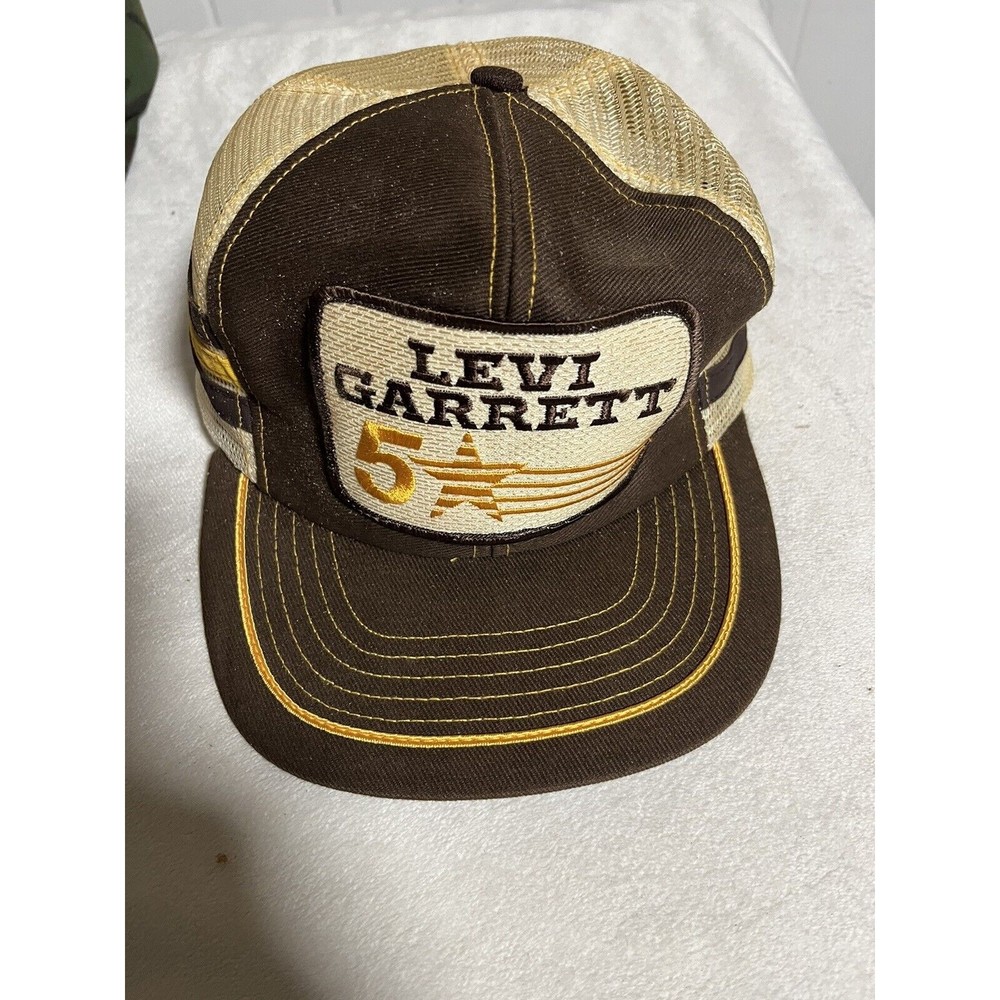 Vintage Levi Garrett 5 Star 3 Stripes Patch Mesh Snap… - Gem